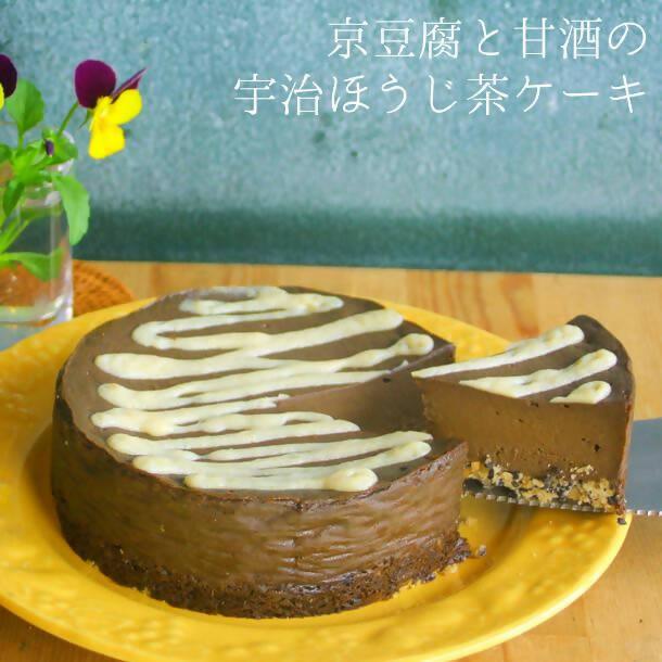 【冷凍】京豆腐と甘酒の宇治ほうじ茶ケーキ｜ケーキ｜musubi-cafe